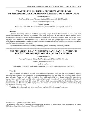 Travelling salesman problem modelling by mixed integer linear ...