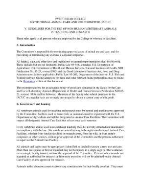 IACUC Guidelines Procedures and Criteria