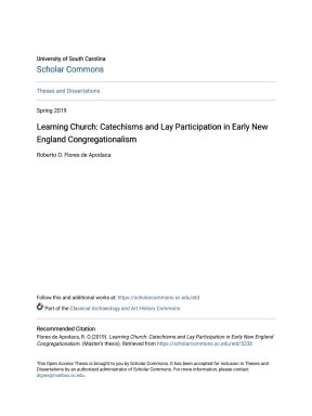 Learning Church- Catechisms and Lay Participation in Early New En