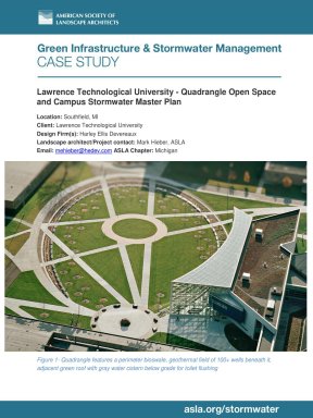 Stormwater Case 463 Lawrence Technological University - Quadrangle Open Space and Campus ...
