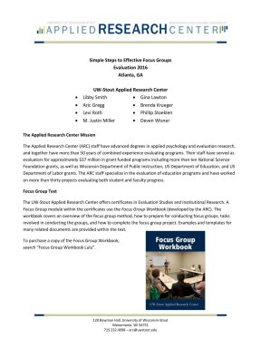Simple Steps to Effective Focus Groups_Handout