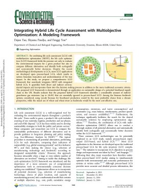 Integrating Hybrid Life Cycle Assessment with Multiobjective Optimization A Modeling Framework