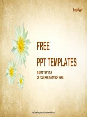 (Mẫu powerpoint) abstract white flowers powerpoint template