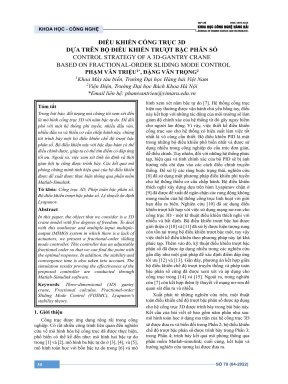 Điều khiển cổng trục 3d dựa trên bộ điều khiển trượt bậc phân số