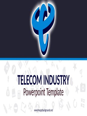 (Mẫu powerpoint) telecom industry presentation template