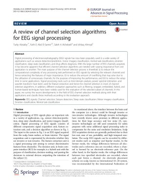 a review of channel selection algorithms for eeg signal processing