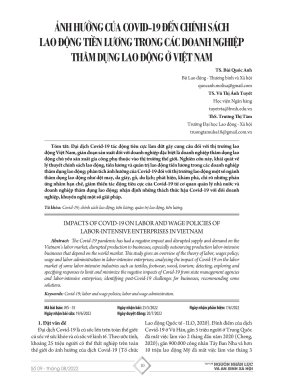 Ảnh hưởng của covid 19 đến chính sách lao động tiền lương trong các doanh nghi