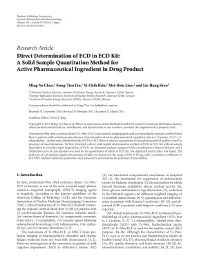 direct determination of ecd in ecd kit a solid sample quantitation ...