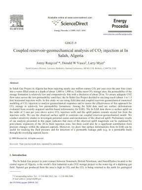 coupled reservoir geomechanical analysis of co2 injection at in salah ...