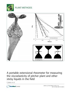 a portable extensional rheometer for measuring the viscoelasticity of ...