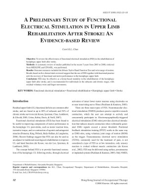 a preliminary study of functional electrical stimulation in upper limb ...