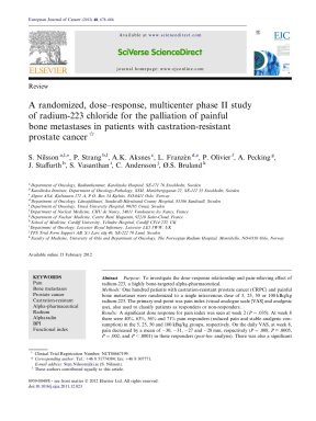 a randomized dose response multicenter phase ii study of radium 223 ...