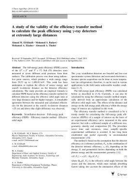 a study of the validity of the efficiency transfer method to calculate the peak efficiency using ray