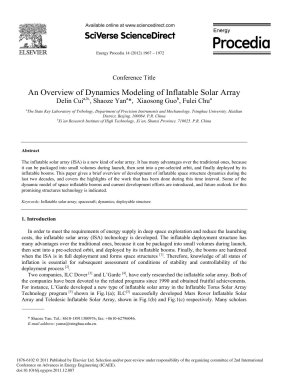 an overview of dynamics modeling of inflatable solar array