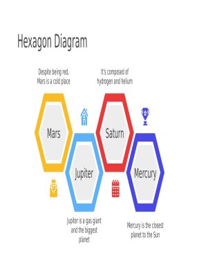Hexagon diagrams by slidesgo