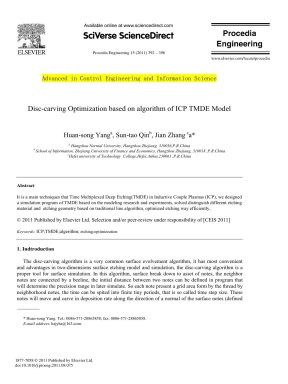 disc carving optimization based on algorithm of icp tmde model
