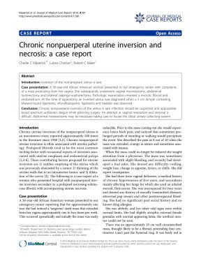 chronic nonpuerperal uterine inversion and necrosis a case report