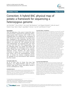 correction a hybrid bac physical map of potato a framework for ...