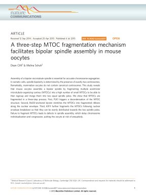 a three step mtoc fragmentation mechanism facilitates bipolar spindle ...