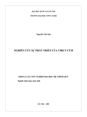 NGHIÊN cứu sự PHÁT TRIỂN của VIRUT cúm