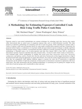 a methodology for estimating exposure controlled crash risk using ...