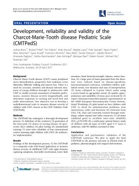 development reliability and validity of the charcot marie tooth disease ...