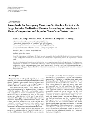 anaesthesia for emergency caesarean section in a patient with large ...