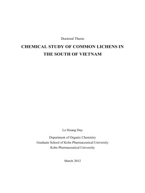 Chemistry of the lichen type common in southern vietnam