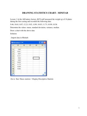 minitab drawing statistics chart