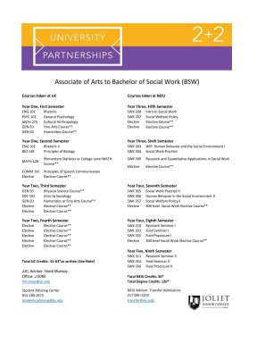 AA to BA Social Work Transfer Guide