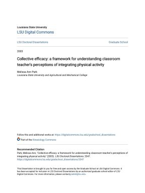 Collective efficacy- a framework for understanding classroom tea