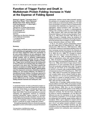 function of trigger factor and dnak in multidomain protein folding