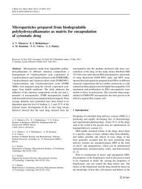 microparticles prepared from biodegradable polyhydroxyalkanoates as ...