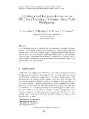 exploiting visual languages generation and uml meta modeling to construct meta case workbenches