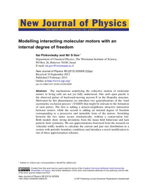 modelling interacting molecular motors with an internal degree of freedom