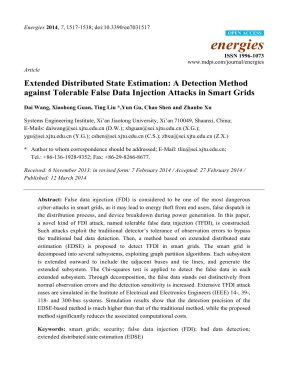 extended distributed state estimation a detection method against tolerable false data injection