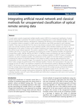 integrating artificial neural network and classical methods for unsupervised classification of ...