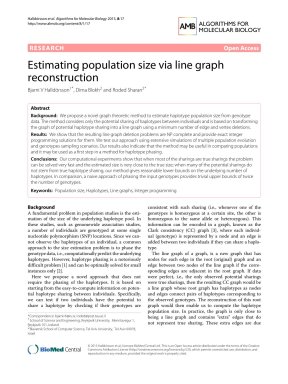 estimating population size via line graph reconstruction