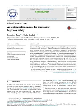 An optimization model for improving highway safety