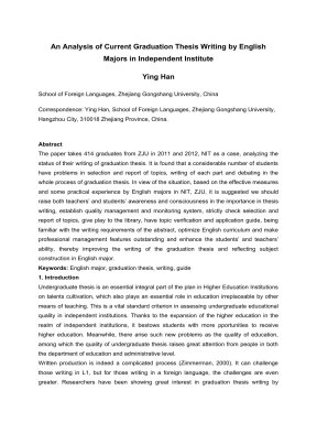 An analysis of current graduation thesis writing by english majors in ...