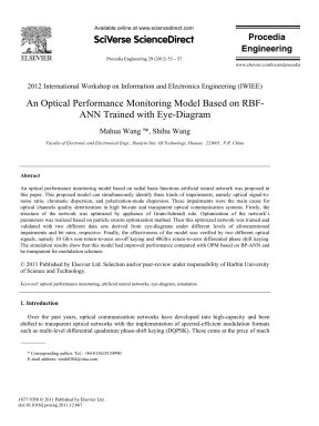 an optical performance monitoring model based on rbfann trained with ...