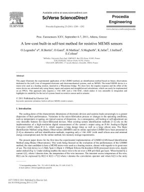 a low cost built in self test method for resistive mems sensors