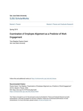 Examination of Employee Alignment as a Predictor of Work Engagement