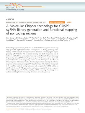 a molecular chipper technology for crispr sgrna library generation and ...