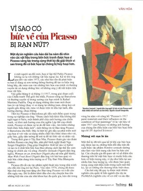 Vì sao có bức vẽ của picasso bị rạn nứt