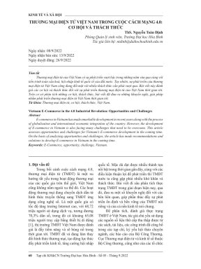 Thươ ng mại điện tử việt nam trong cuộc cách mạng 4 0 cơ hội và thách th
