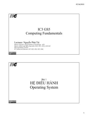 Đề Cương Ôn THi IC3 GS5 CF