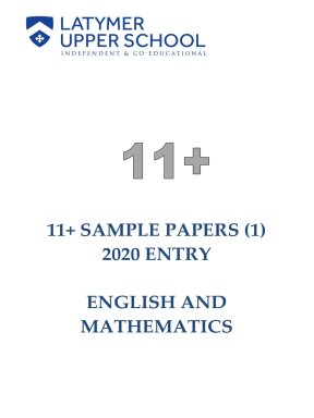 11+ sample papers i