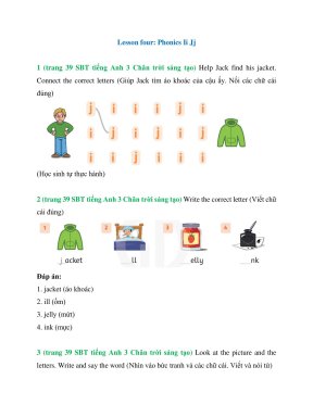 sach bai tap tieng anh lop 3 unit 5 trang 39 lesson four chan troi san