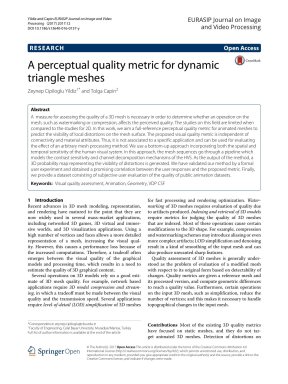 A Perceptual Quality Metric for Dynamic Triangle Meshes